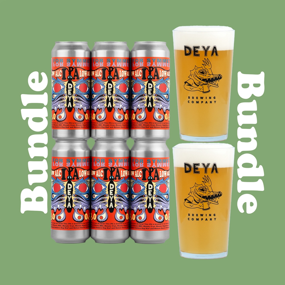 6 PACK & PINT GLASSES BUNDLE - EYE FOR SYMMETRY - 0.5% - LOW ALC IPA ...